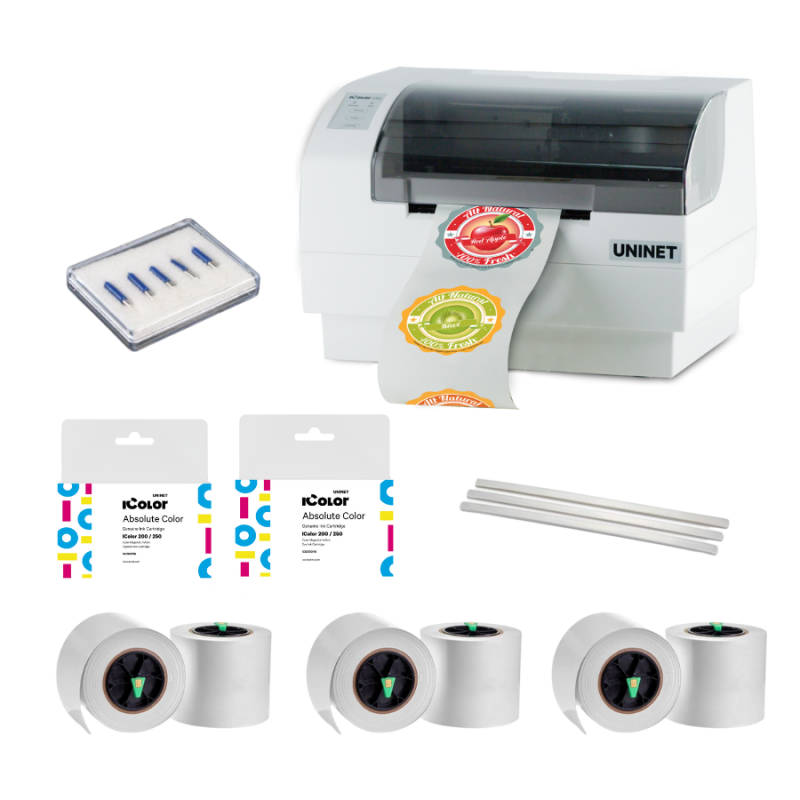 IColor™ 250 Inkjet Color Label Printer & Cutter (WEB STARTER BUNDLE ...